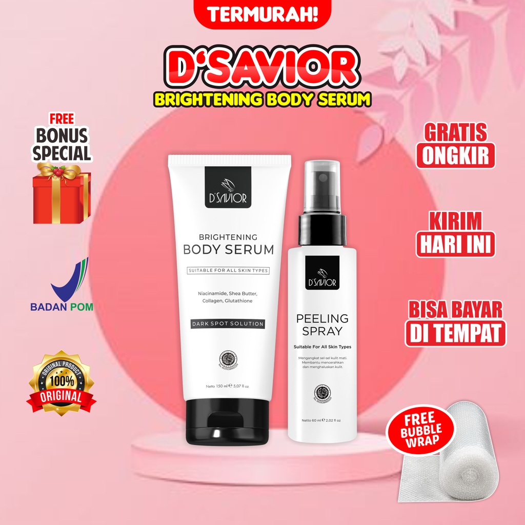 Jual DSavior Whitening Body Serum [FREE GIFT] Paket Lengkap Original ...