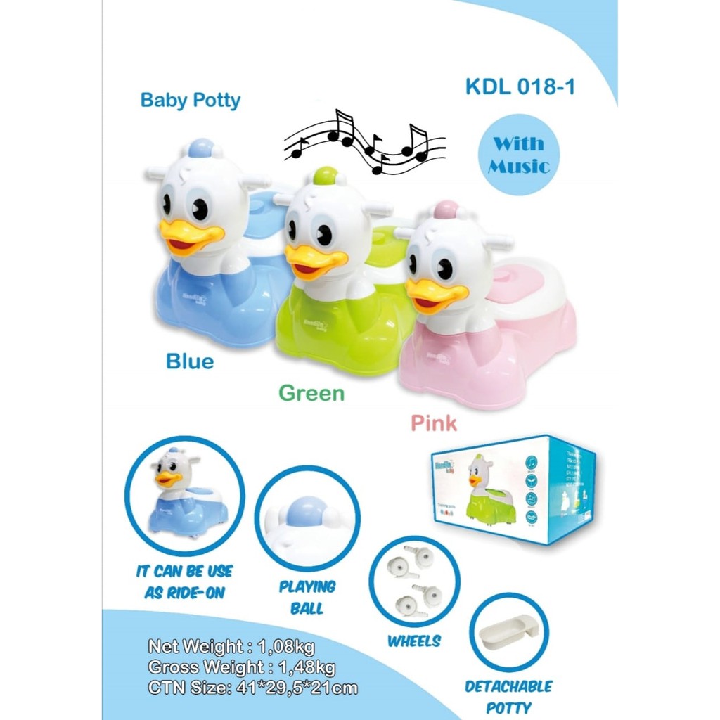 Jual Baby Potty with Music Duck / Potty Training Anak Bentuk Bebek ...