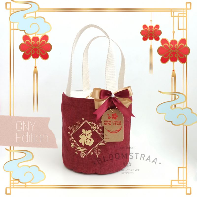 Jual [ BURNET ] Hampers Bucket Bag CNY Edition Kanvas Tas Souvenir ...
