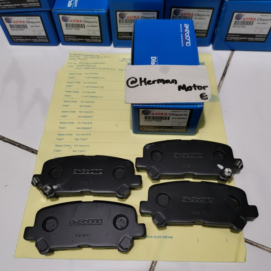 Jual Kampas rem Brake Pad Belakang Akebono ORIGINAL Isuzu MUX MU-X Chevrolet Colorado ...
