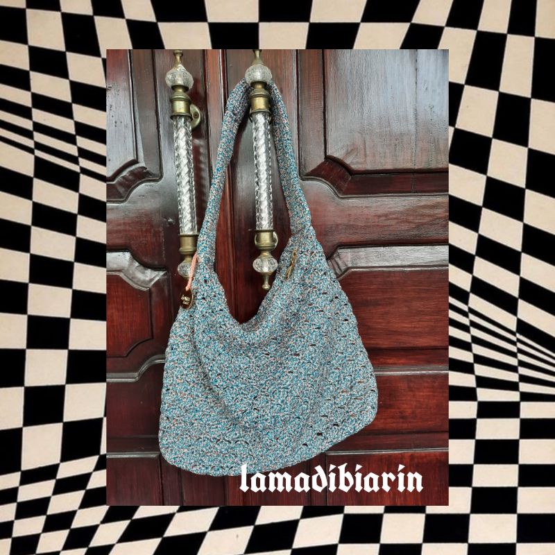 Jual DOWA ORIGINAL HOBO CROCHET BAG / TAS RAJUT HOBO DOWA (Baca ...