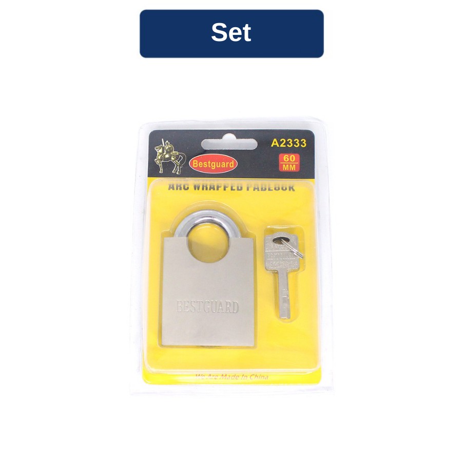 Jual Bestguard Arc Top Grade Gembok / Wrapped Padlock 60mm | Shopee ...