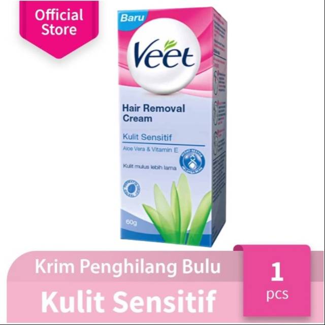 Jual Veet Sensitive 60 gr (Aloe Vera & Vitamin E) | Shopee Indonesia