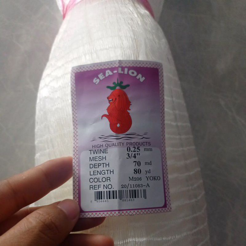 Jual Jaring ikan bahan jala 0.25 3/4 inchi 70md/80yds yoko selions ...