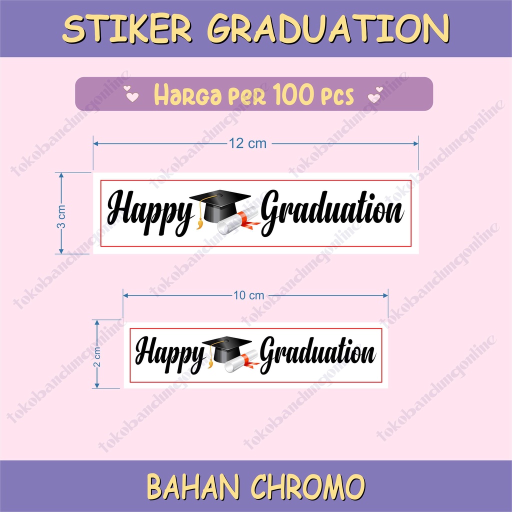 Jual Stiker Label Graduation | Stiker Happy Graduation | Shopee Indonesia