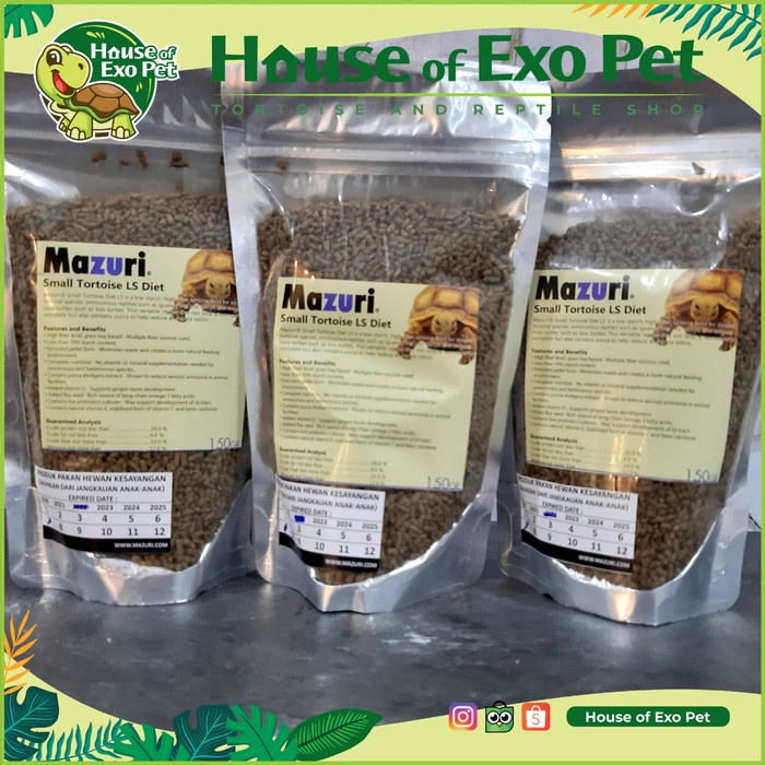 Jual MAZURI LS SMALL PELET TORTO SULCATA PARDALIS UKURAN KECIL | Shopee ...