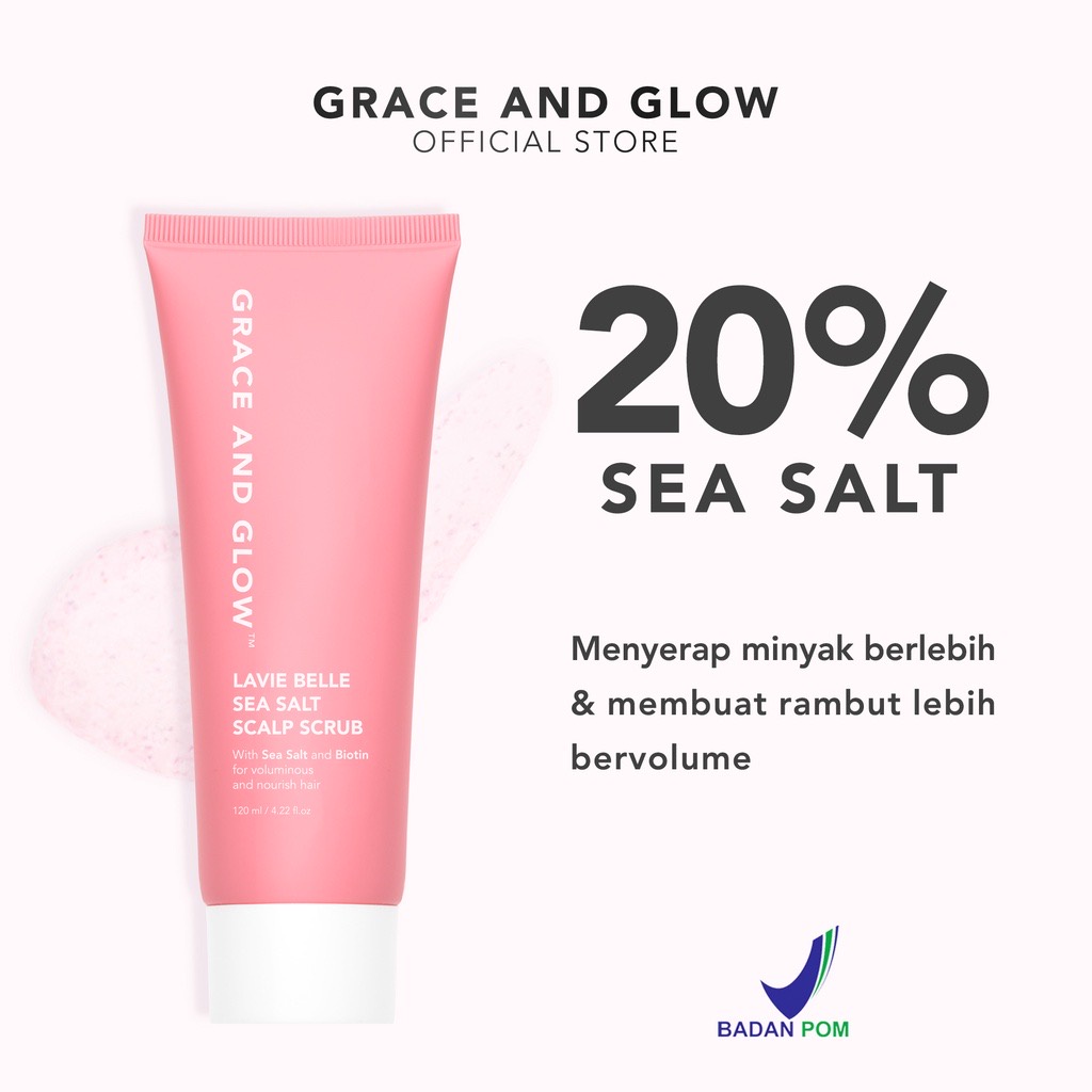 Jual GRACE AND GLOW Lavie Belle Sea Salt Hair Scalp Scrub 120 ml ...