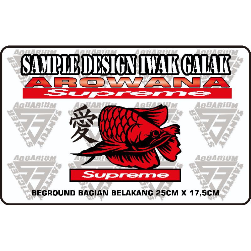 Jual Stiker beground arwana arowana/sticker beground arowana arwana ...