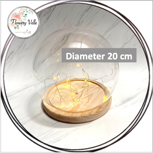 Jual Globe Glass Dome XL Kosong Ball Bola Kubah Kaca Besar Bulat Glass ...