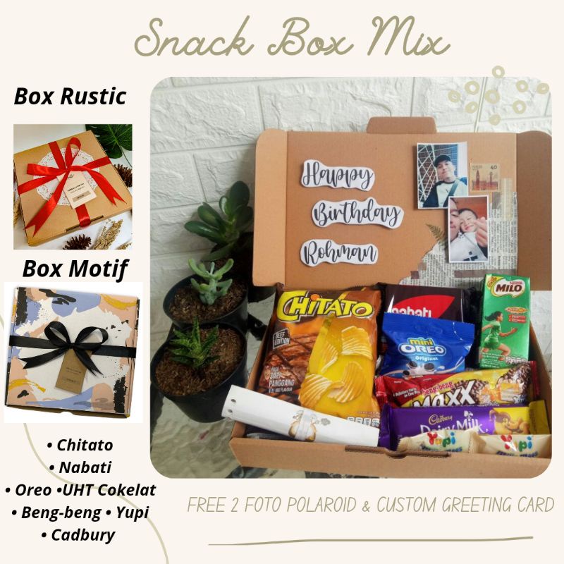 Jual Snack box kekinian / Kado Ulang Tahun / Wisuda | Shopee Indonesia
