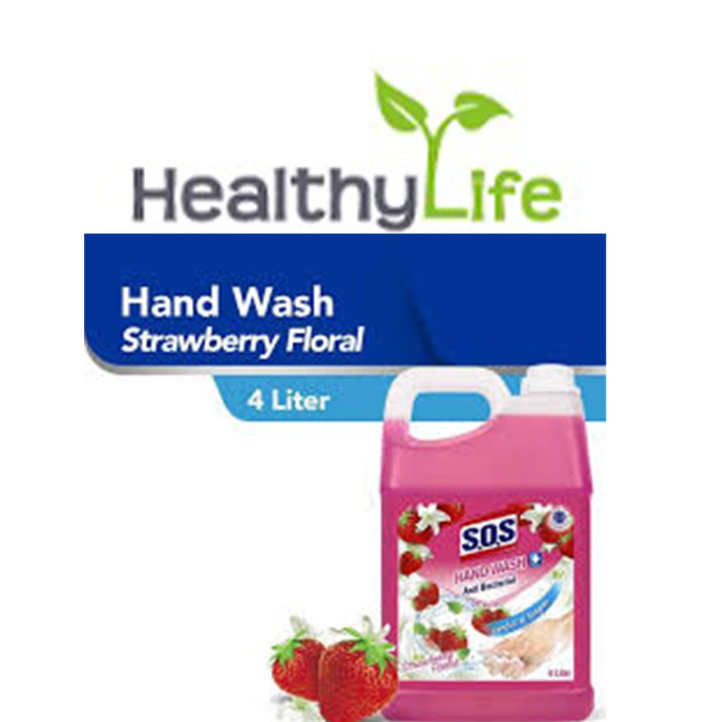 Jual Hand Wash SOS Anti Bacterial Sabun Cuci Tangan 1 jerigen isi 4 ...