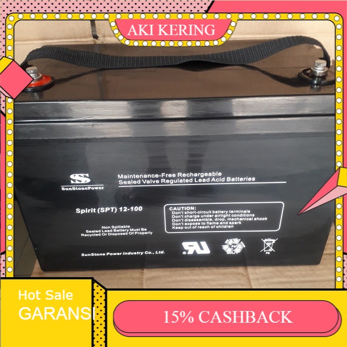 Jual battery vrla 12v 100ah sanstone | Shopee Indonesia