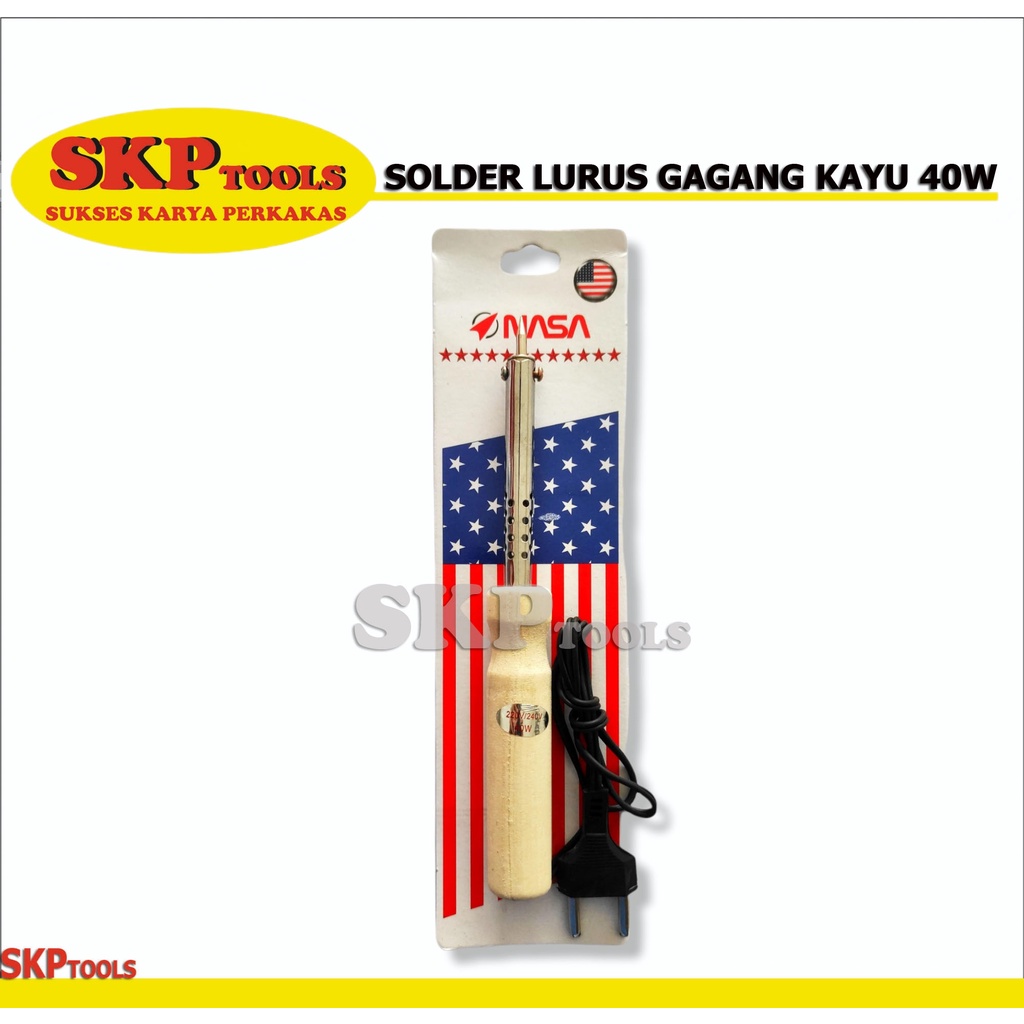 Jual NASA SOLDER LURUS Gagang Kayu 40Watt | Shopee Indonesia