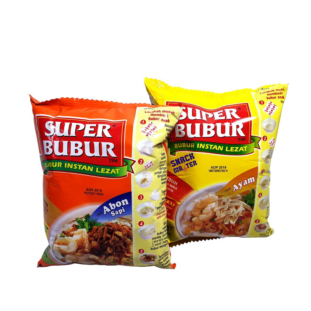Jual Super Bubur Instan Rasa Ayam / Abon Sapi 45gram / bubur instant ...