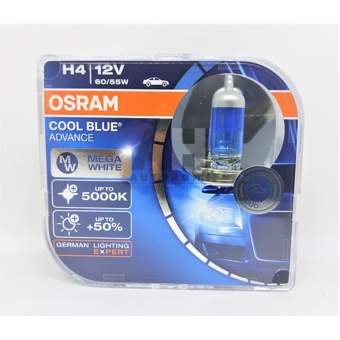 Jual JUAL MURAH Osram H4 Cool Blue Hyper Plus CBH+ 60/55W Lampu Halogen Mobil Putih | Shopee ...