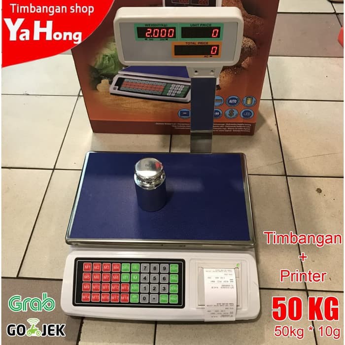 Jual Timbangan Digital Printer Price Computing Scale Printer 50kg ...