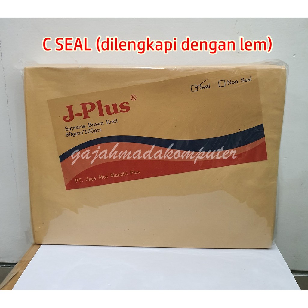Jual Amplop Kertas Coklat Samson C SEAL ada perekat / Lem merk J Plus J ...