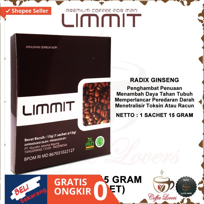 Jual KOPI LIMIT LIMMIT COFFEE NEW EDITION 1 SACHET Adama | Shopee Indonesia