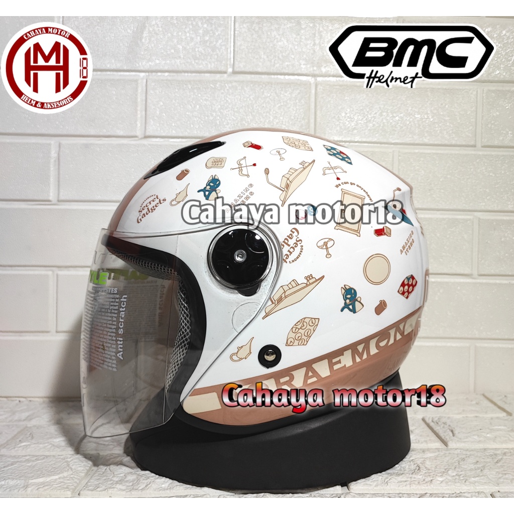 Jual HELM BMC MILAN REBORN WHITE|HELM DEWASA | Shopee Indonesia