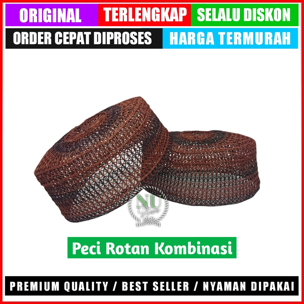 Jual Peci Akar / Songkok Rotan / Kopiah Rajut Rotan / Songkok Gus Dur / Kopyah Rajut / Peci ...