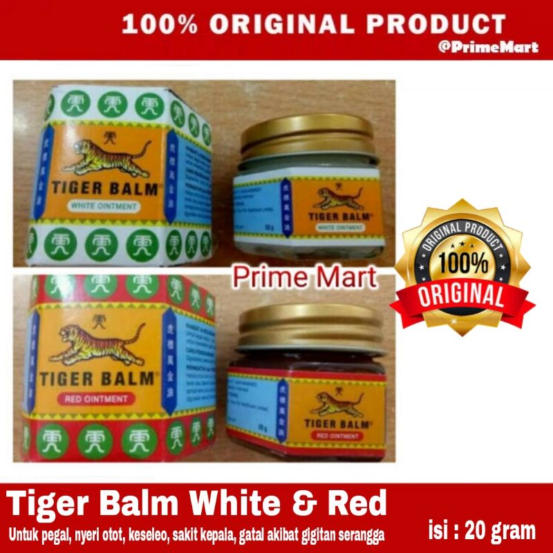 Jual Balsam cap Harimau / Tiger Balm (Merah & Putih) Balsem 20gr ...