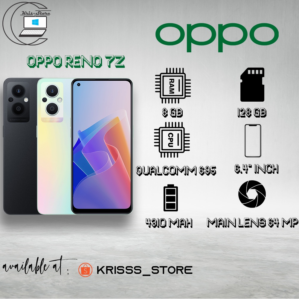 Jual OPPO RENO 7Z 8/128GB 5G SMARTPHONE ANDROID OS | Shopee Indonesia