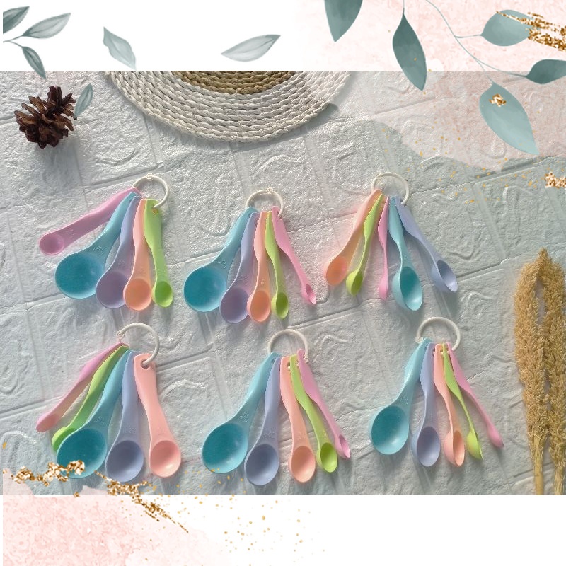 Jual SENDOK TAKAR SET 5 in 1 UKURAN AIR, KUE, BUMBU DAPUR SERBAGUNA ...