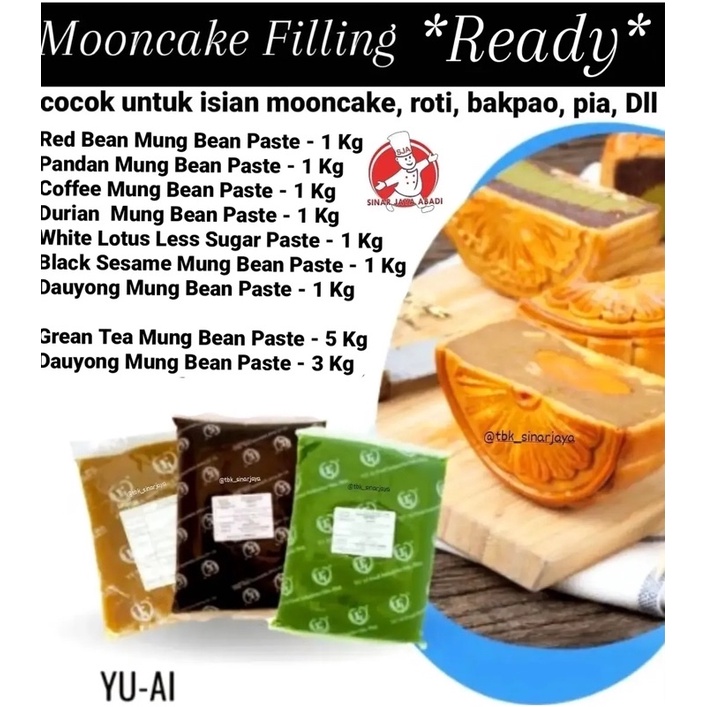 Jual MoonCake Filling YU-AI 1kg (READY) (Cocok untuk isian mooncake , bakpao , pia , dll ...