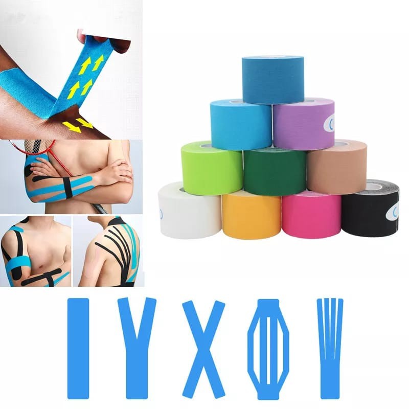 Jual KINESIO TAPE 5M - Kinesiologi Tape Taping Pita Plester Otot Gym Fitness | Shopee Indonesia
