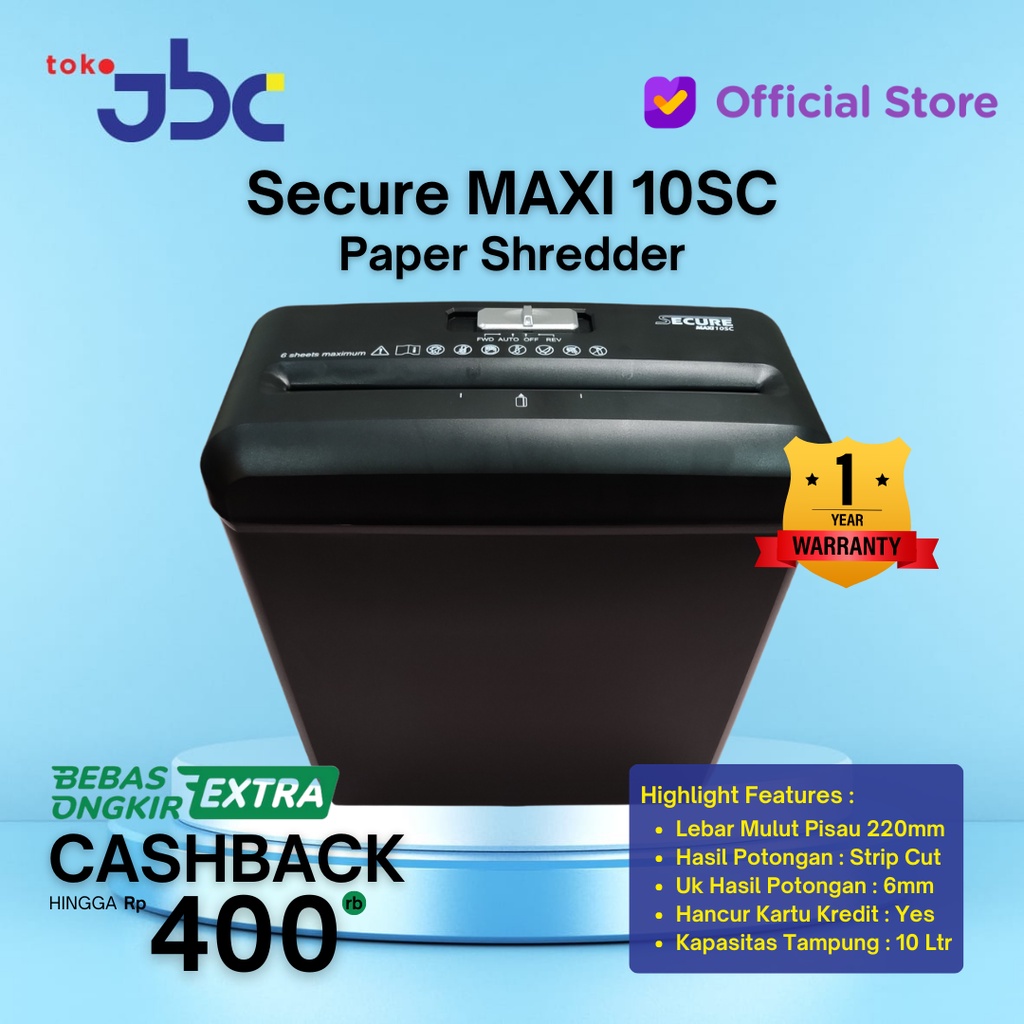 Jual Secure Maxi 10SC Paper Shredder Mesin Penghancur Kertas 10SC ...