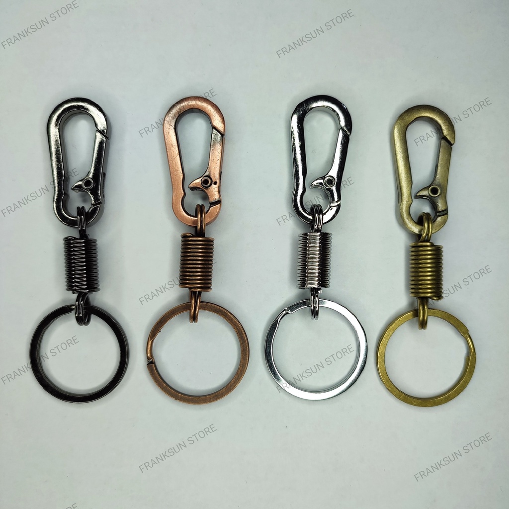 Jual Gantungan kunci carabiner spring per stainless kualitas keychain ...