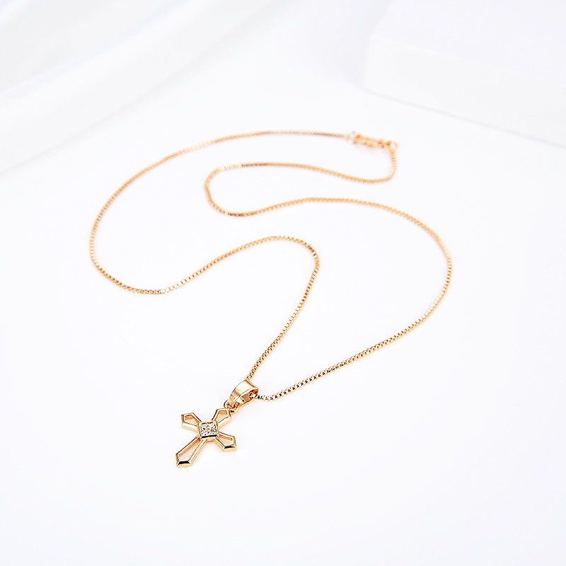Jual HYL JEWELRY COD kalung salib wanita perhiasan berlapis emas 18k 11 ...
