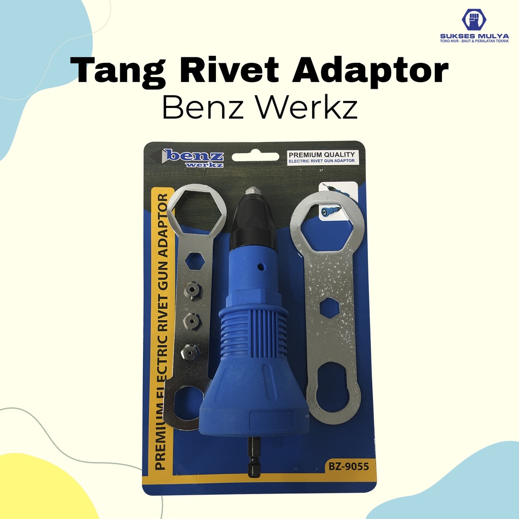 Jual BENZ BZ-9055 Adaptor Tang Rivet Mesin Bor Ripet Gun Elektrik ...