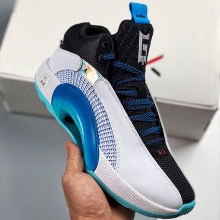Jual Sepatu Nike Air Jordan 35 Morpho White Blue Putih Biru Premium ...
