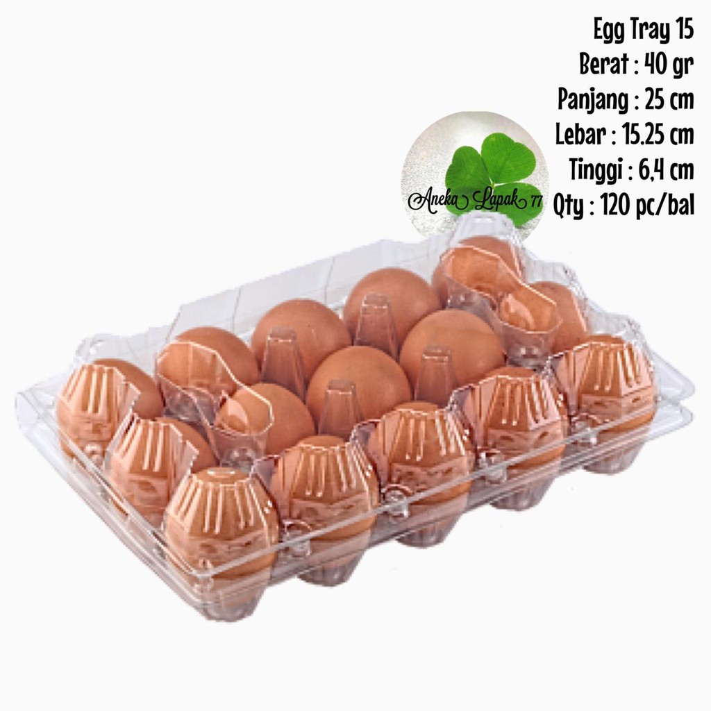 Jual Box Egg Tray Lock PERLEMBAR ISI 15 Telur wadah Mika elur tebal isi ...