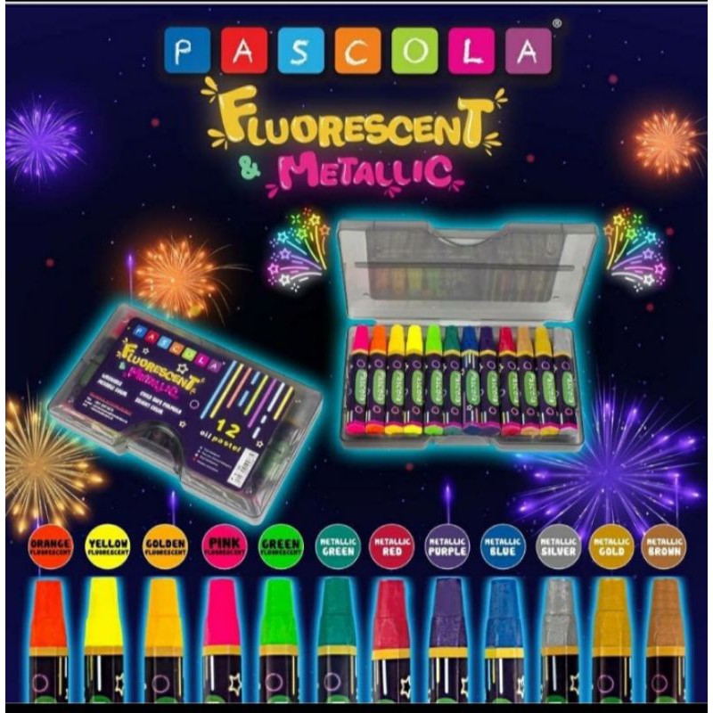 Jual PASCOLA OIL PASTEL METALIC SET 12 | Shopee Indonesia