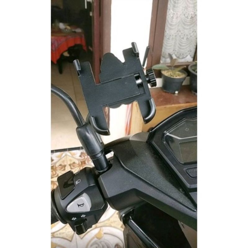 Jual HOLDER HP DUDUKAN HP MOTOR BESI METAL ALUMUNIUM PASANG DI SPION DAN STANG SEPEDA LIPAT ...
