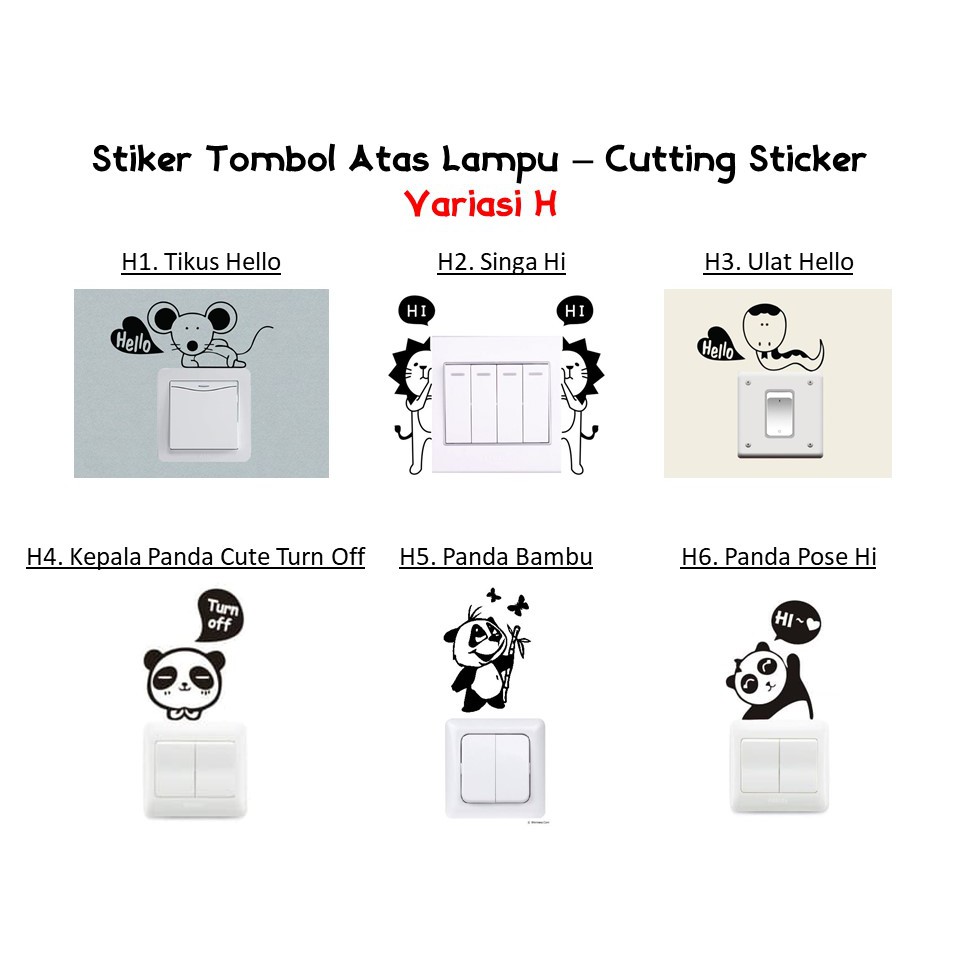 Jual Hiasan Dinding Dekorasi Rumah Home Decor Tikus Panda Ulat Saklar ...