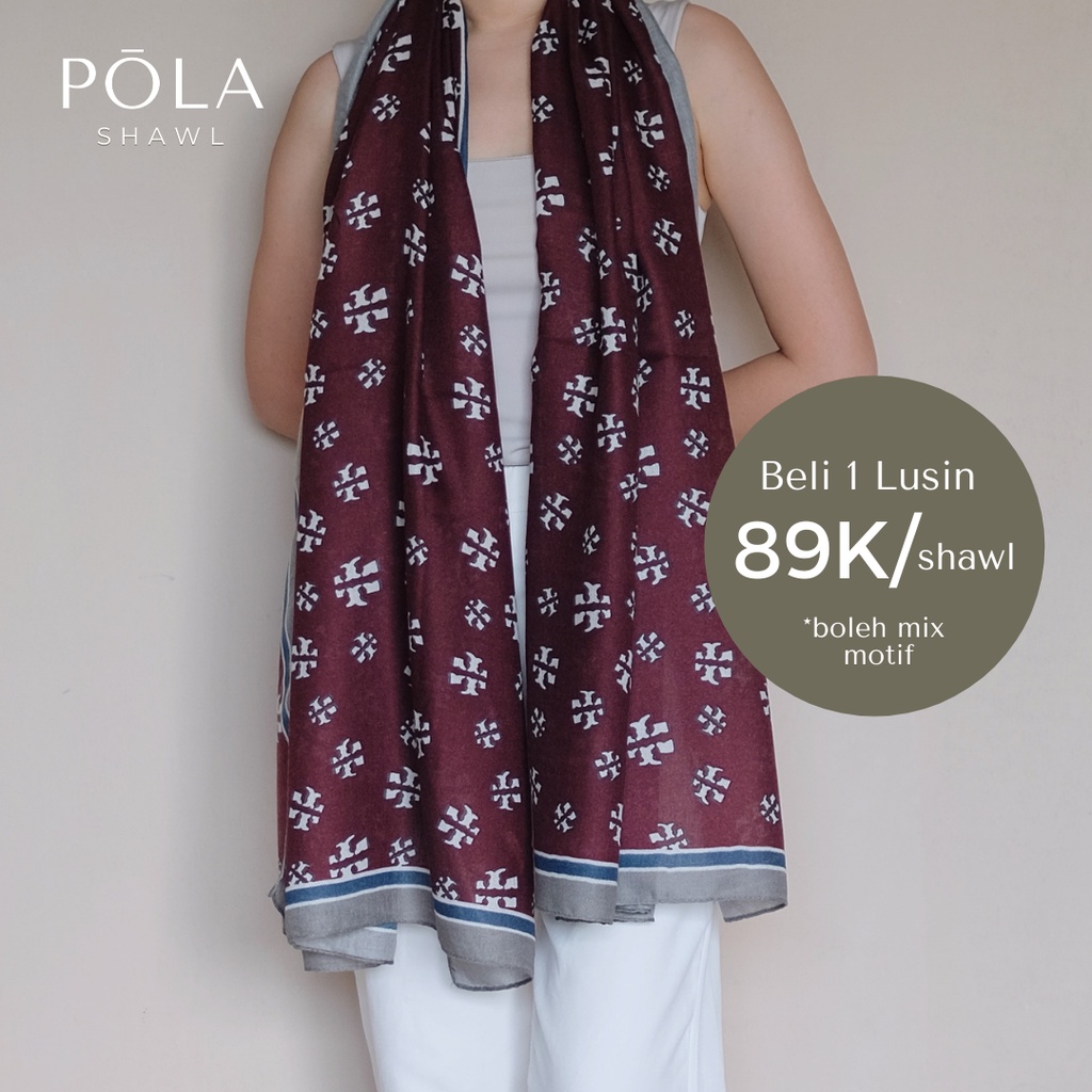 Jual Archa In Red Shawl ( Selendang , Pashmina , Shawl , Scarf , Syal ...