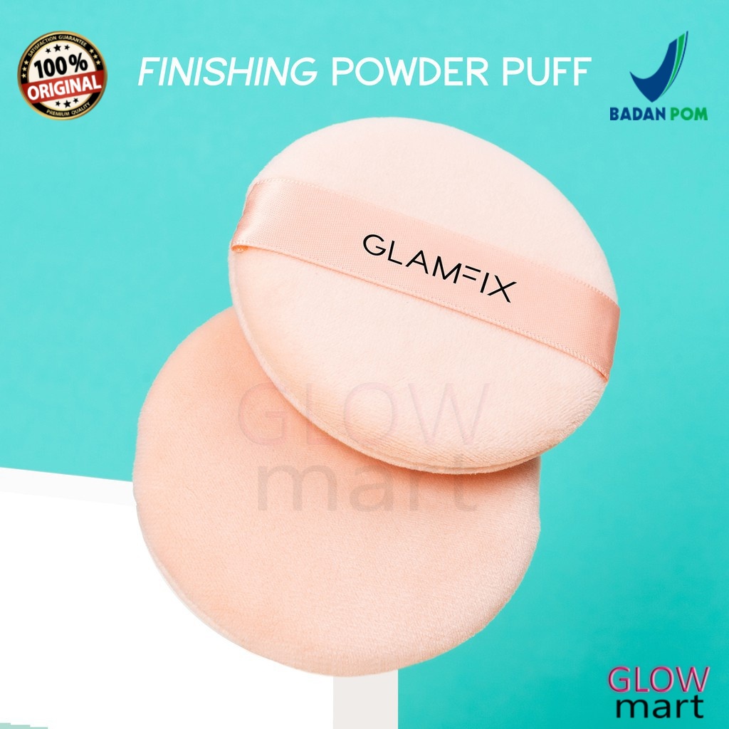 Jual GlowMart GLAM FIX Finishing Powder Puff | Rembuk Pita Bulat ...
