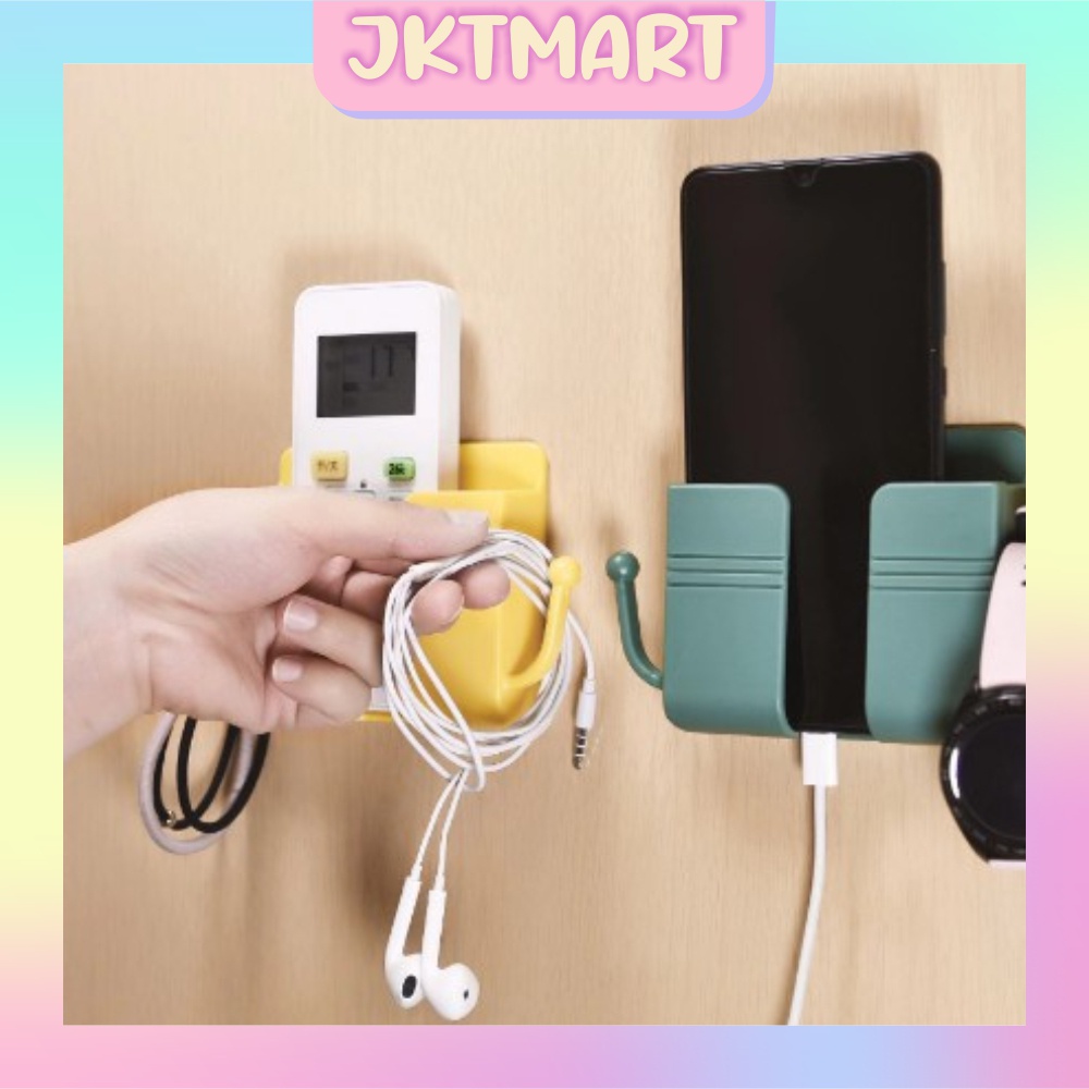 Jual ⭐ JKTMART ⭐ Rak Hanger HP Dinding Holder Charger Tembok Tempat ...