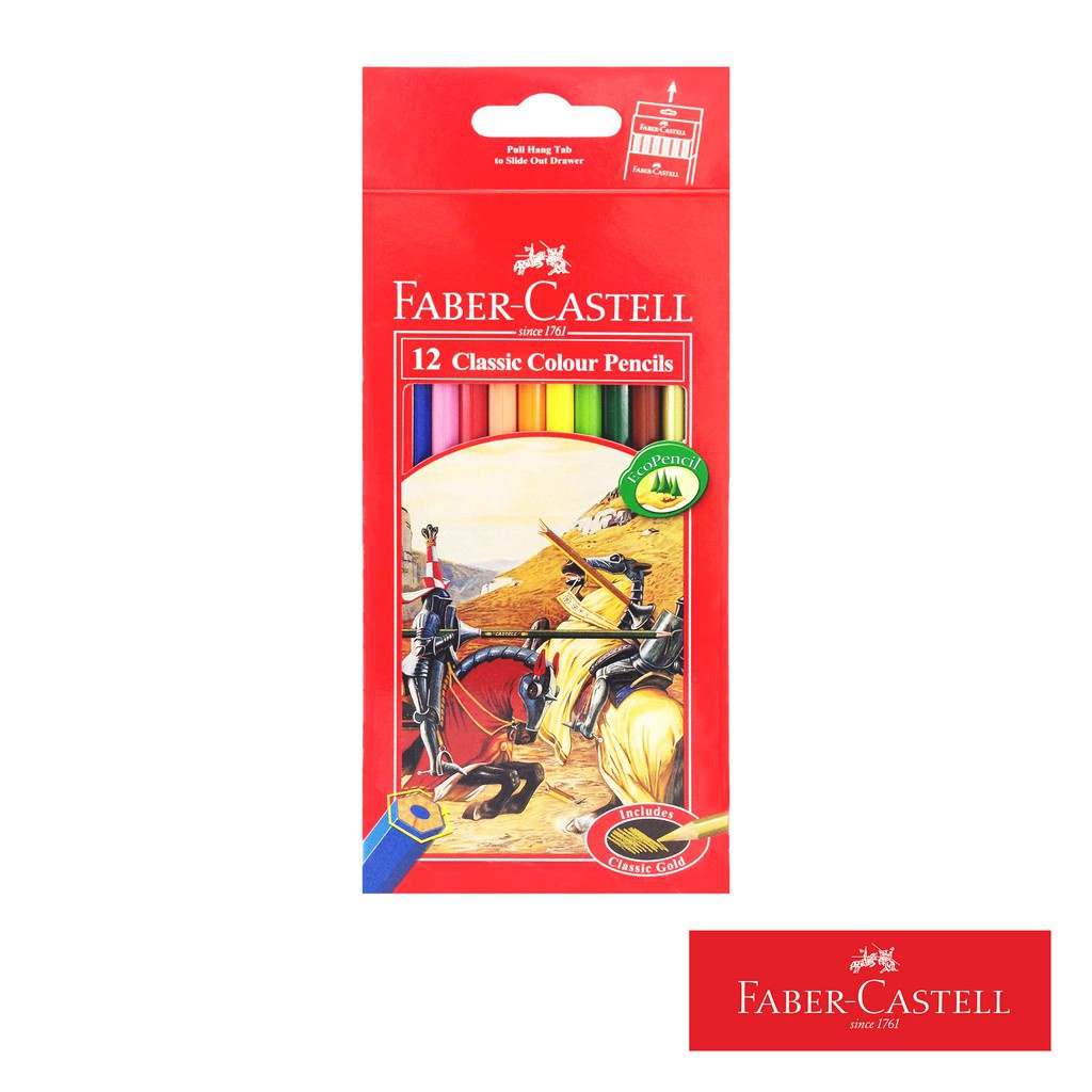 Jual Faber Castell Classic Colour Pensil Warna 12 Warna Panjang 115852 ...