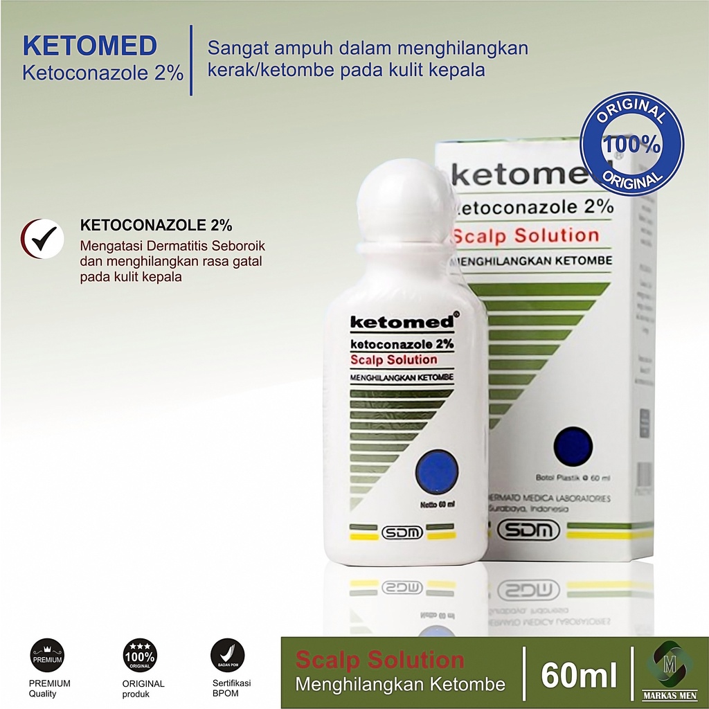 Jual Ketomed Scalp Solution - Shampo Anti DHT & Ketombe 60ml | Shopee ...