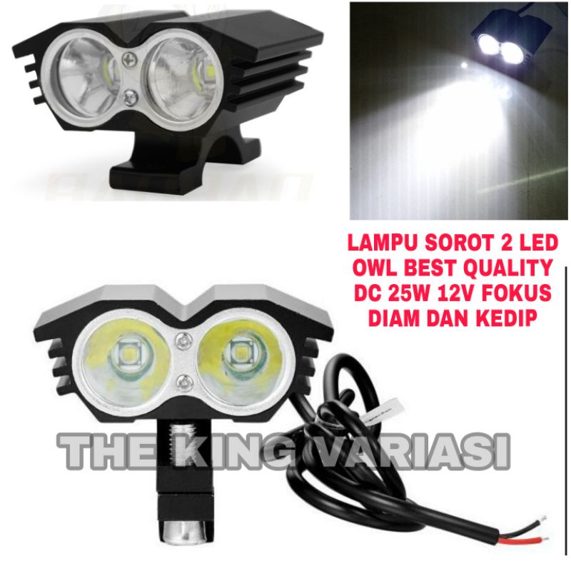 Jual LAMPU SOROT 2 LED/LAMPU SOROT OWL 2 MATA/LAMPU TEMBAK 2 MATA OWL ...
