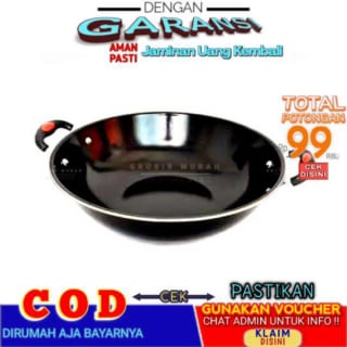 Jual Wajan Enamel 32 Cm Penggorengan Serbaguna Jumbo Anti Lengket ...