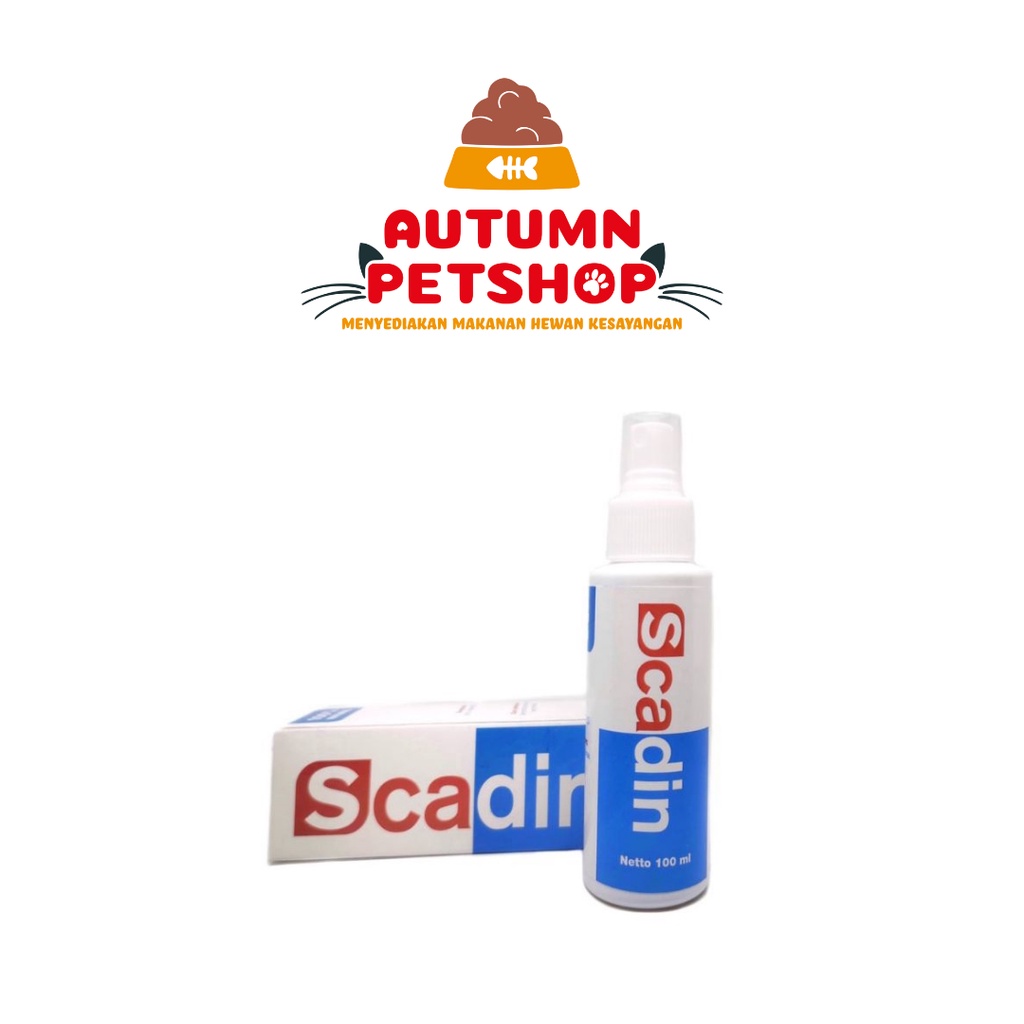 Jual Scadin Spray 100ml Obat Scabies Demodex Luka Borok Jamur Kucing ...