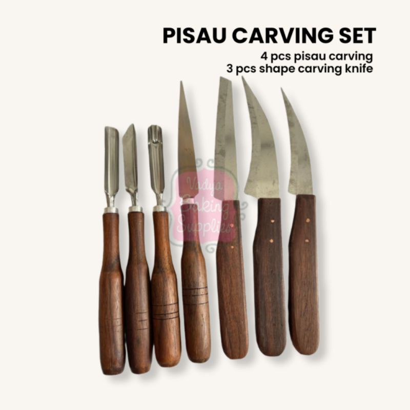 Jual PISAU GARNISH SET / CARVING SET 7 PCS (FREE BOX PLASTIK) | Shopee ...