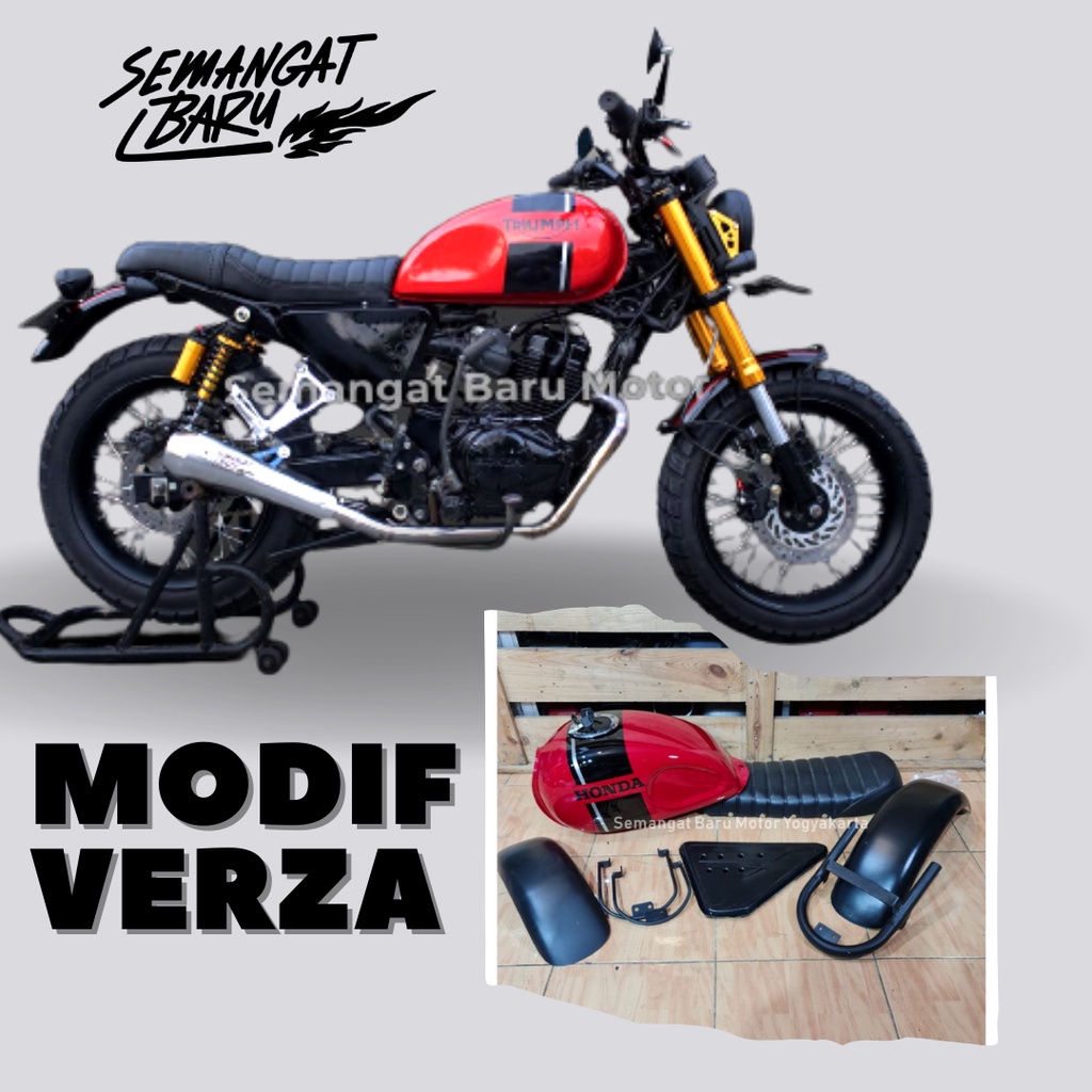 Jual Paket Custom VERZA ganti tangki dan jok megapro mono injeksi dan ...