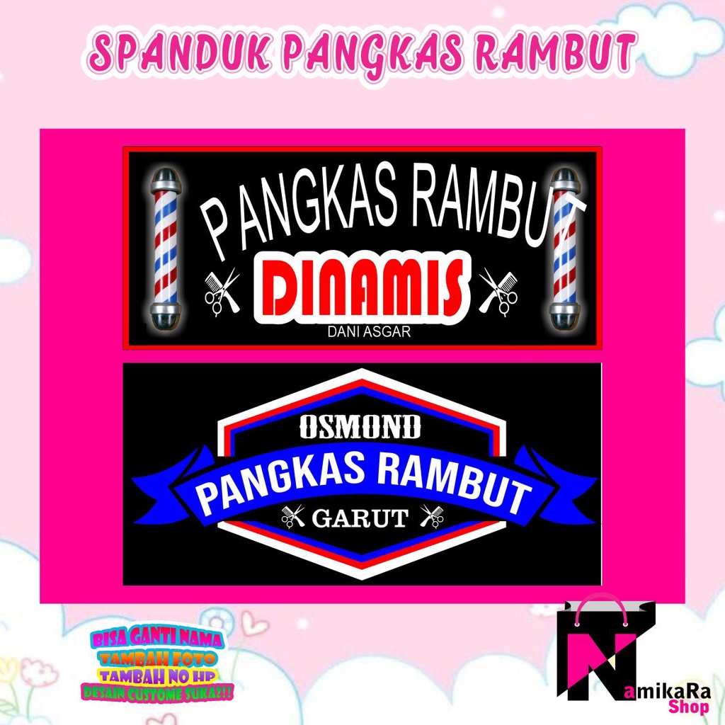 Jual Banner Spanduk Backdrop Pangkas Rambut / Banner Potong Rambut ...