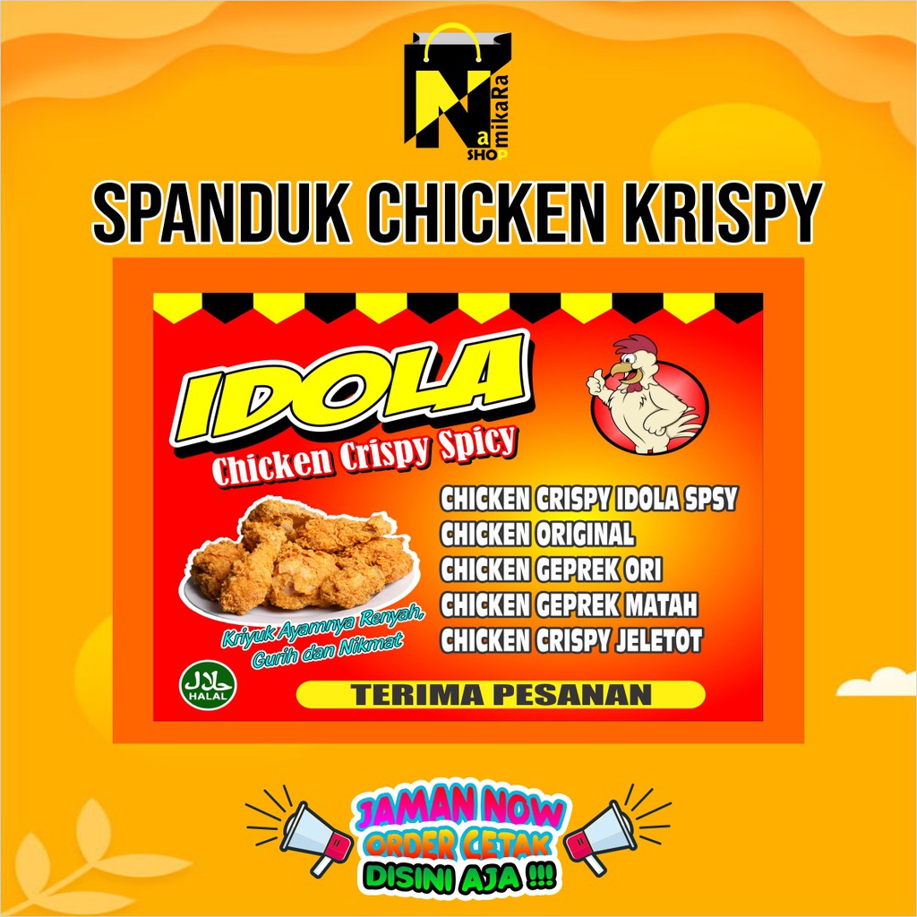 Jual Spanduk Banner Ayam Goreng / Spanduk Banner Fried Chicken | Shopee ...